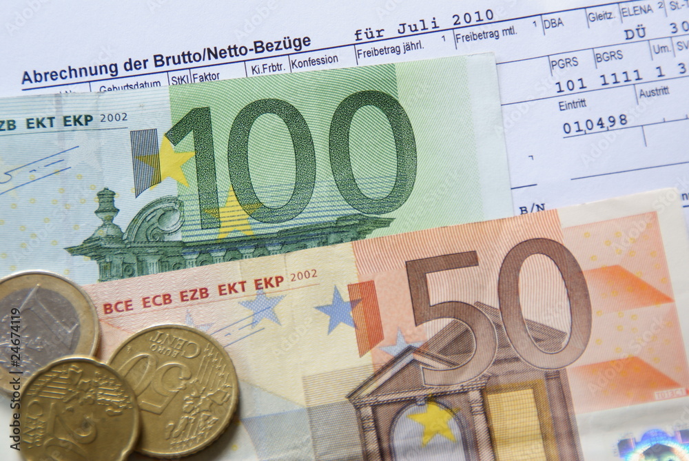 Verdienstabrechnung / Lohnzettel Stock Photo | Adobe Stock