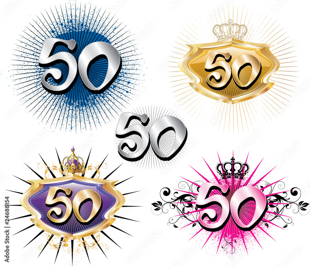 50th Birthday or Anniversary Stock Vector | Adobe Stock