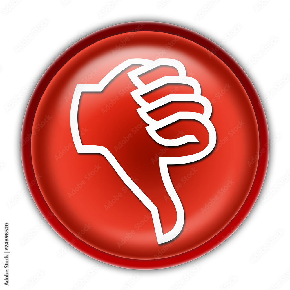Daumen runter Button Stock-Illustration | Adobe Stock