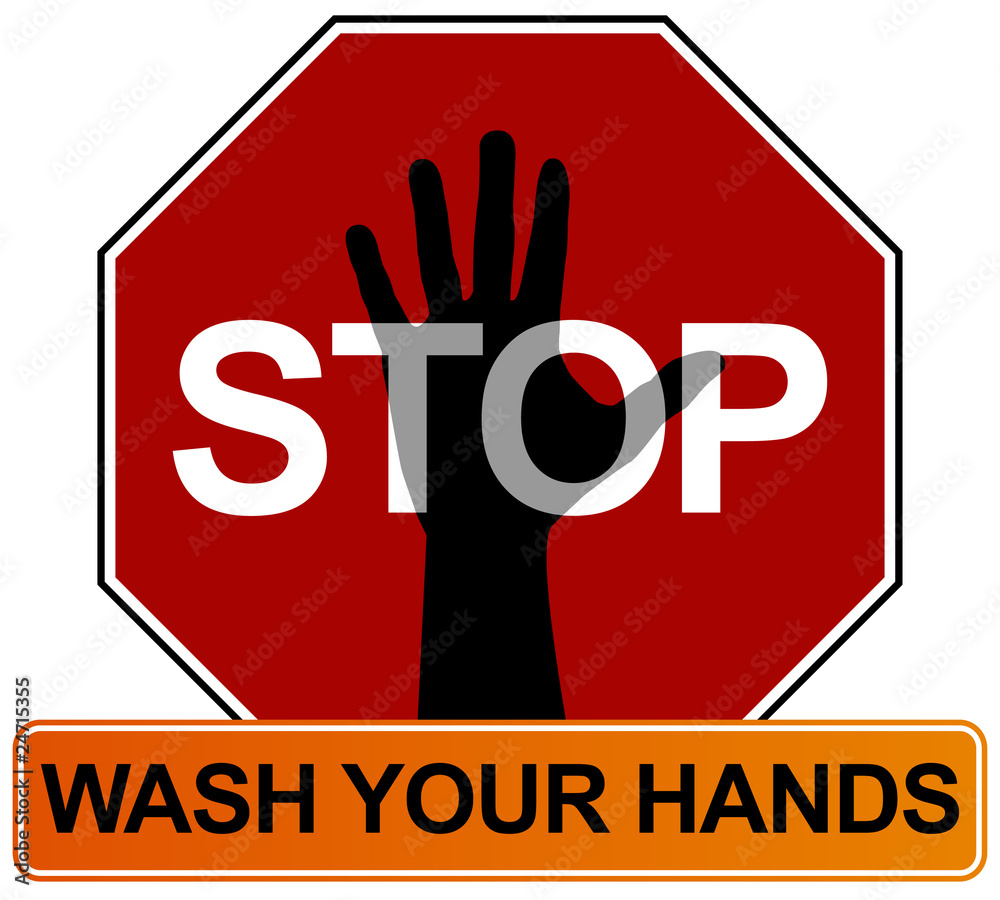 Hand Washing Sign Stock Vector | Adobe Stock