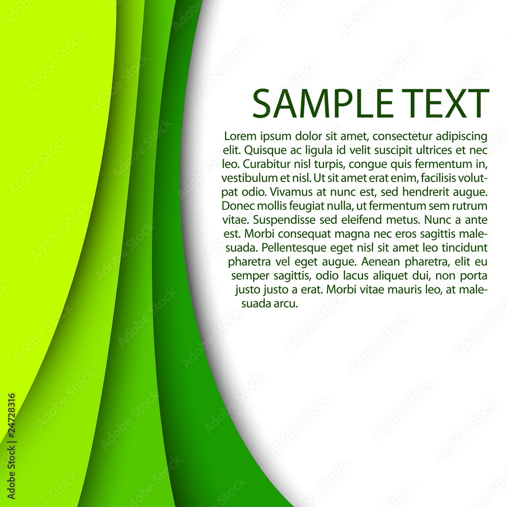 Abstract green background with custom text copy space Stock Vector ...