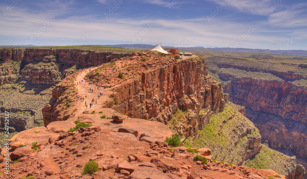 Guano Point at Grand Canyon's west rim tourist destination Stock Photo ...