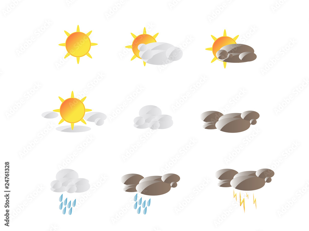 Picto meteo Stock Vector | Adobe Stock