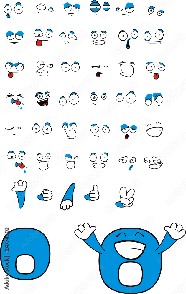 cartoon number zero Stock Vector | Adobe Stock