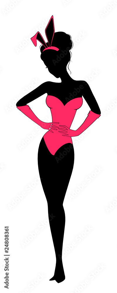 Vector Beautiful pin-up silhouette Stock Vector | Adobe Stock