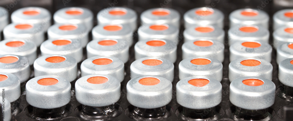 HPLC tray with vials Stock Photo | Adobe Stock