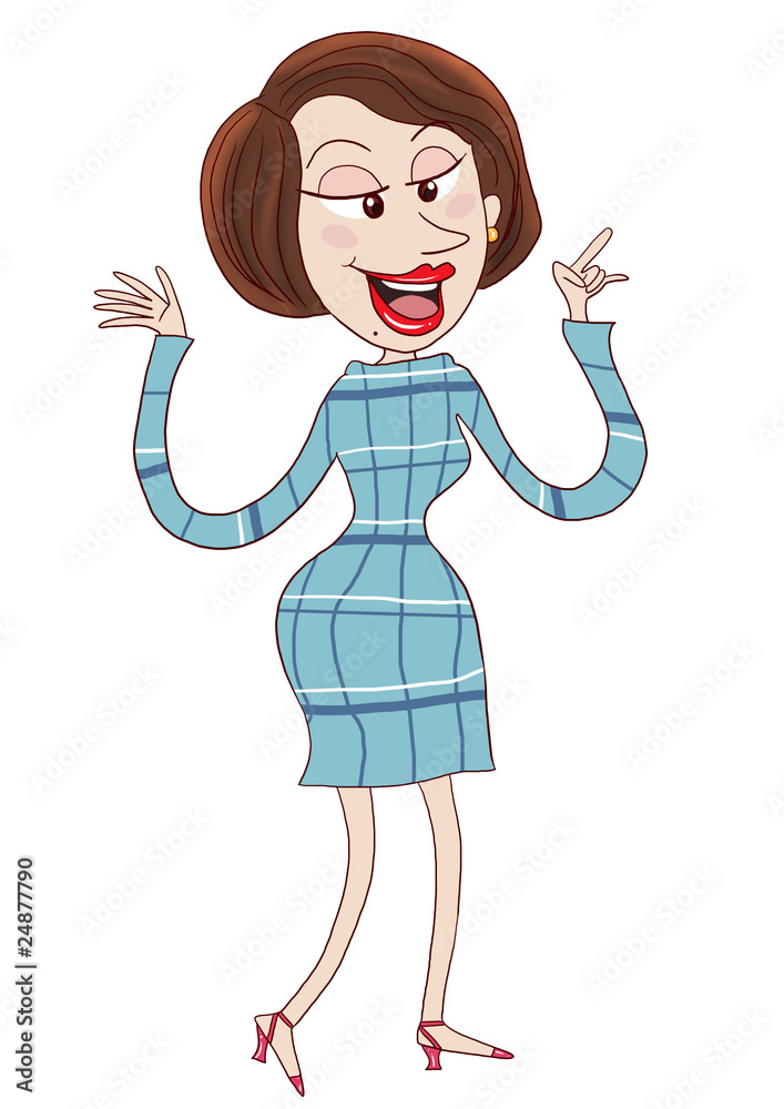 Female teacher talking in the class Stock Illustration | Adobe Stock