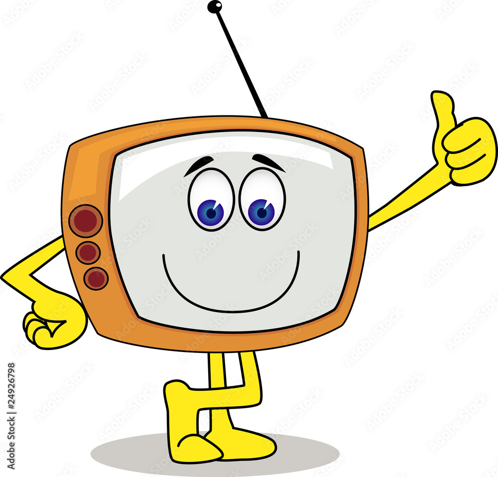 Television cartoon character Stock Vector | Adobe Stock