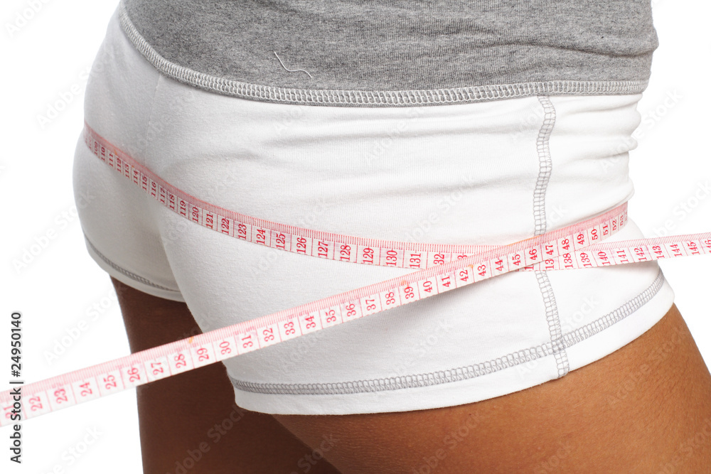 perfect womans bum measure by metre-stick Stock Photo | Adobe Stock