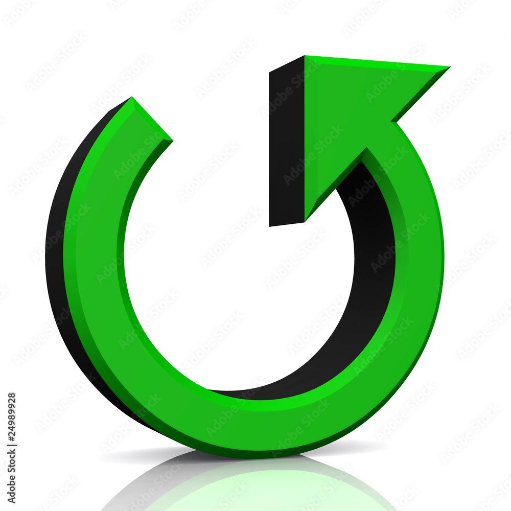 3D Pfeil rund - Grün Stock-Illustration | Adobe Stock