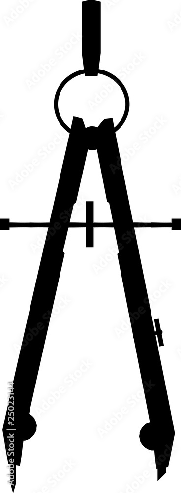 Zirkel Silhouette Stock-Vektorgrafik | Adobe Stock