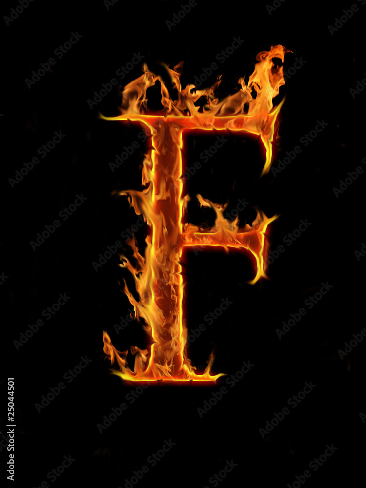 Letter F Fire