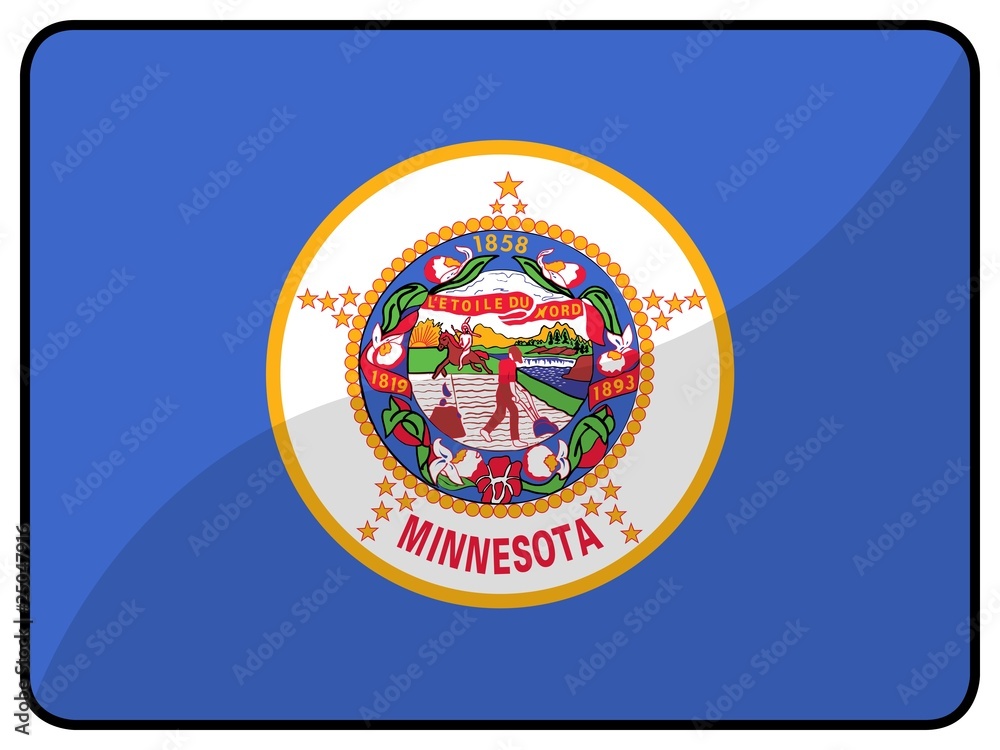 drapeau minnesota flag Stock Illustration | Adobe Stock