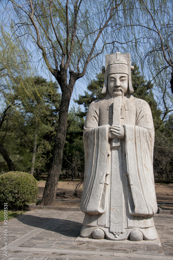 Ming Tombs: statue of bureaucrat. Stock Photo | Adobe Stock