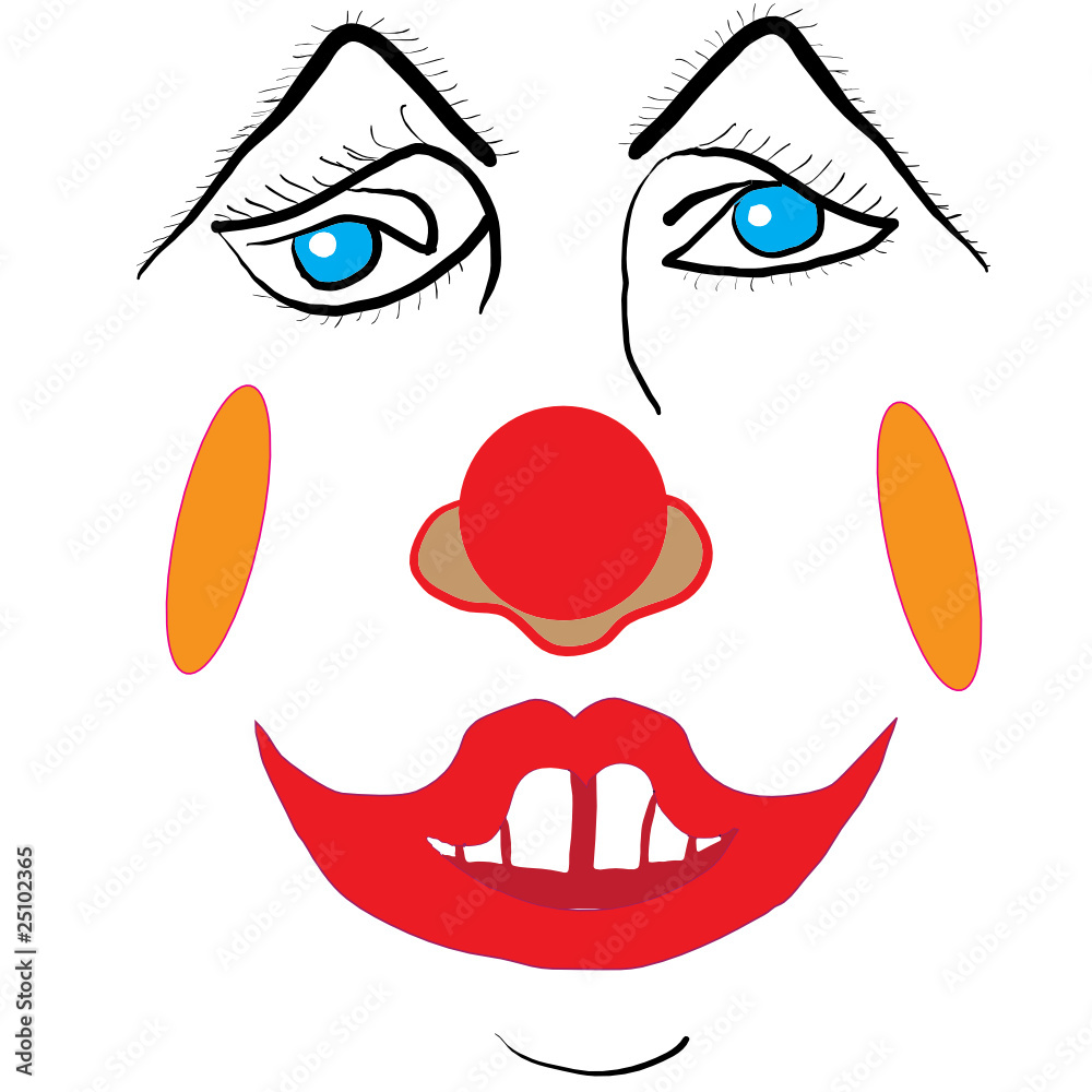 Clown face Stock Vector | Adobe Stock