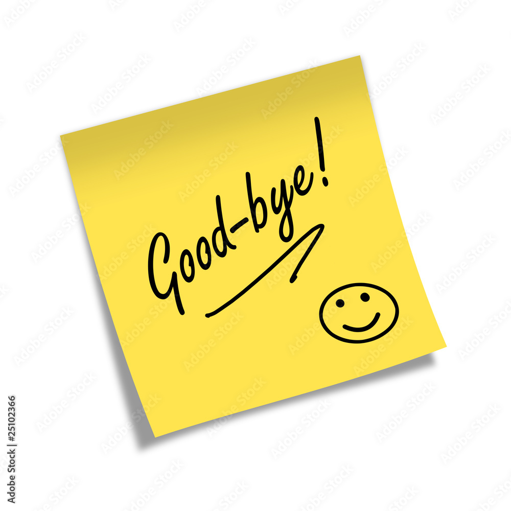 Post-it GOOD-BYE! Stock Illustration | Adobe Stock