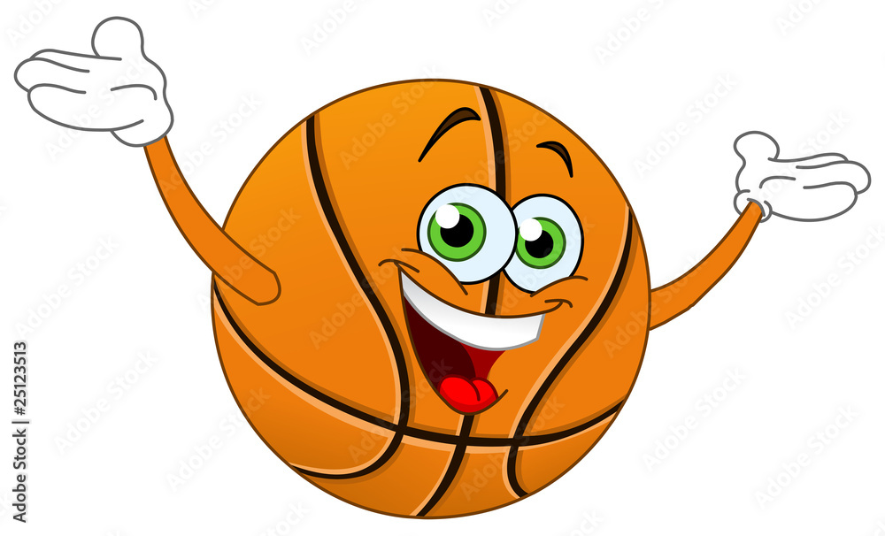 Cartoon basketball Stock Vector | Adobe Stock