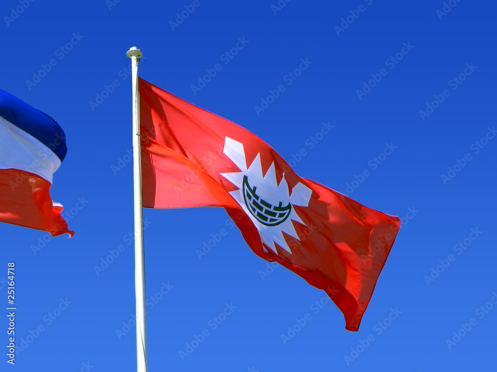 Fahne Kiel, Landeshauptstadt des Bundeslandes Schleswig-Holstein foto ...