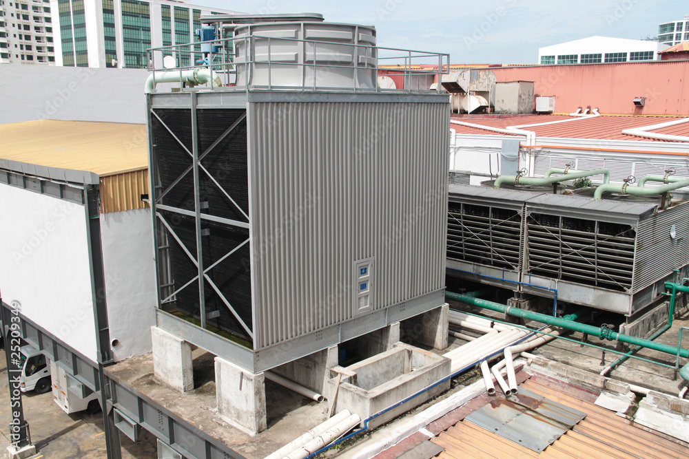 Giant water-cooled air conditional outdoor unit Stock Photo | Adobe Stock