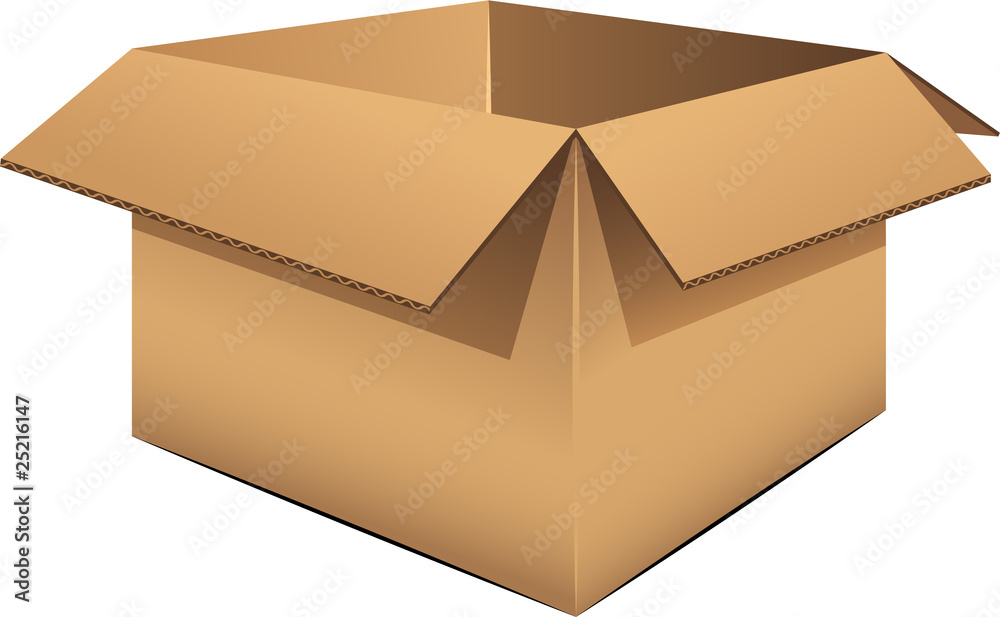 Empty cardboard box Stock Vector | Adobe Stock
