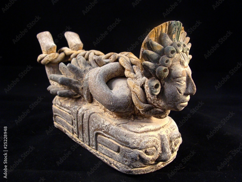 Statue of a Bound Maya Captive Warrior Stock Photo | Adobe Stock