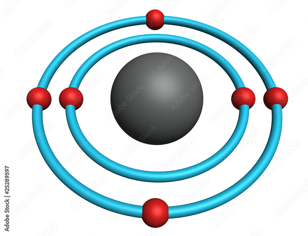 carbon atom on white background Stock Illustration | Adobe Stock