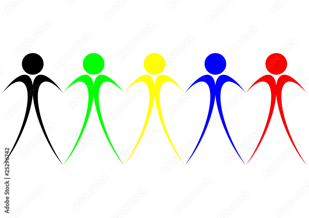 Human Chain Stock Vector | Adobe Stock