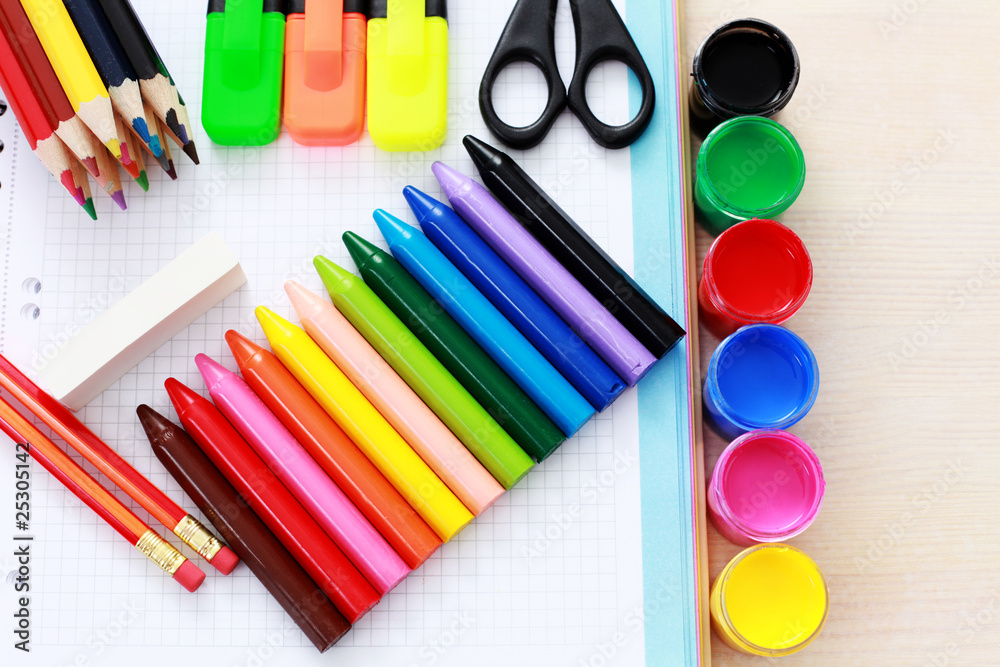 school supplies Stock Photo | Adobe Stock