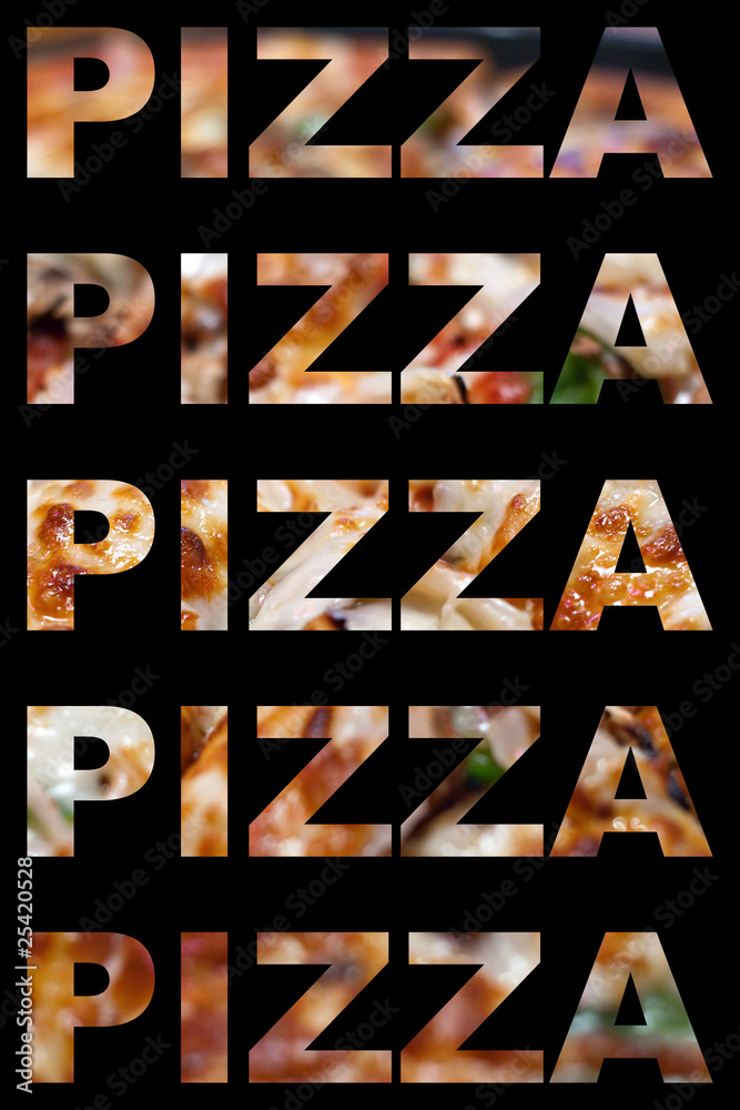Pizza Word Montage Stock Photo | Adobe Stock