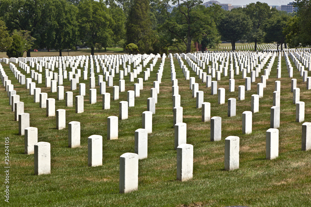 Headstones at the Arlington national Cemetery Stock Photo | Adobe Stock