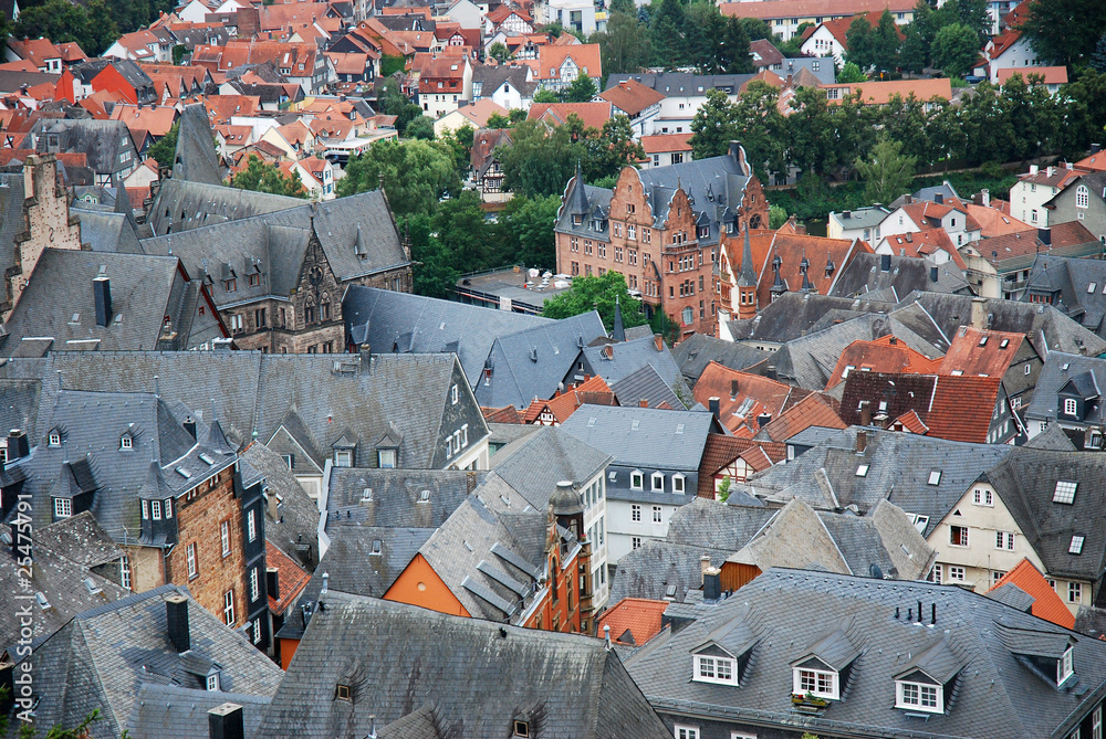 Marburg Altstadt von Oben Stock Photo | Adobe Stock
