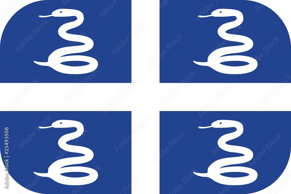 Drapeau de la Martinique, département d'outre mer français Stock ...