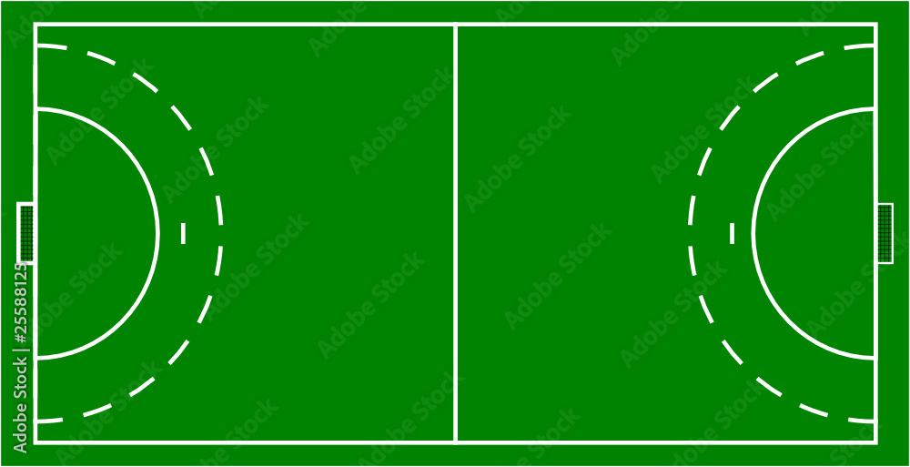 Handballfeld Stock-Vektorgrafik | Adobe Stock