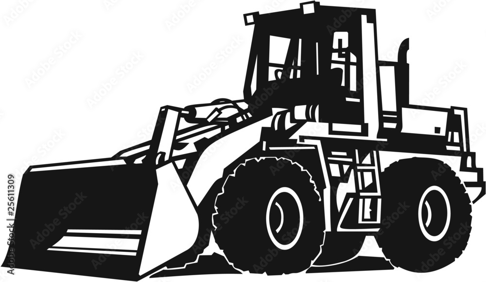 Front Loader Vinyl Ready Vector Illustration Stock Vector | Adobe Stock