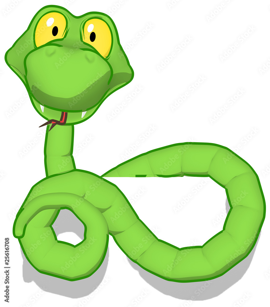 Serpent cartoon Stock Illustration | Adobe Stock
