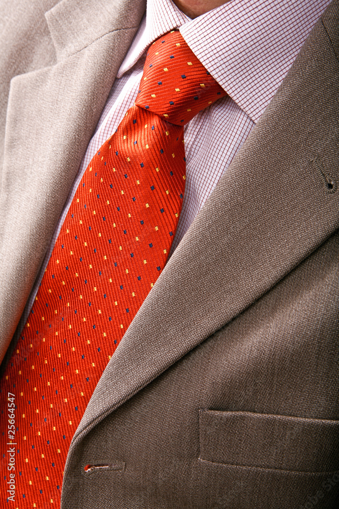 Red Tie Grey Suit