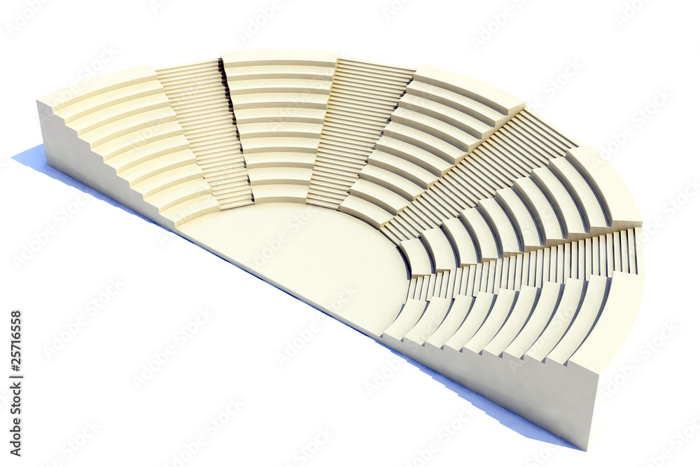 anfiteatro 3d Stock Illustration | Adobe Stock
