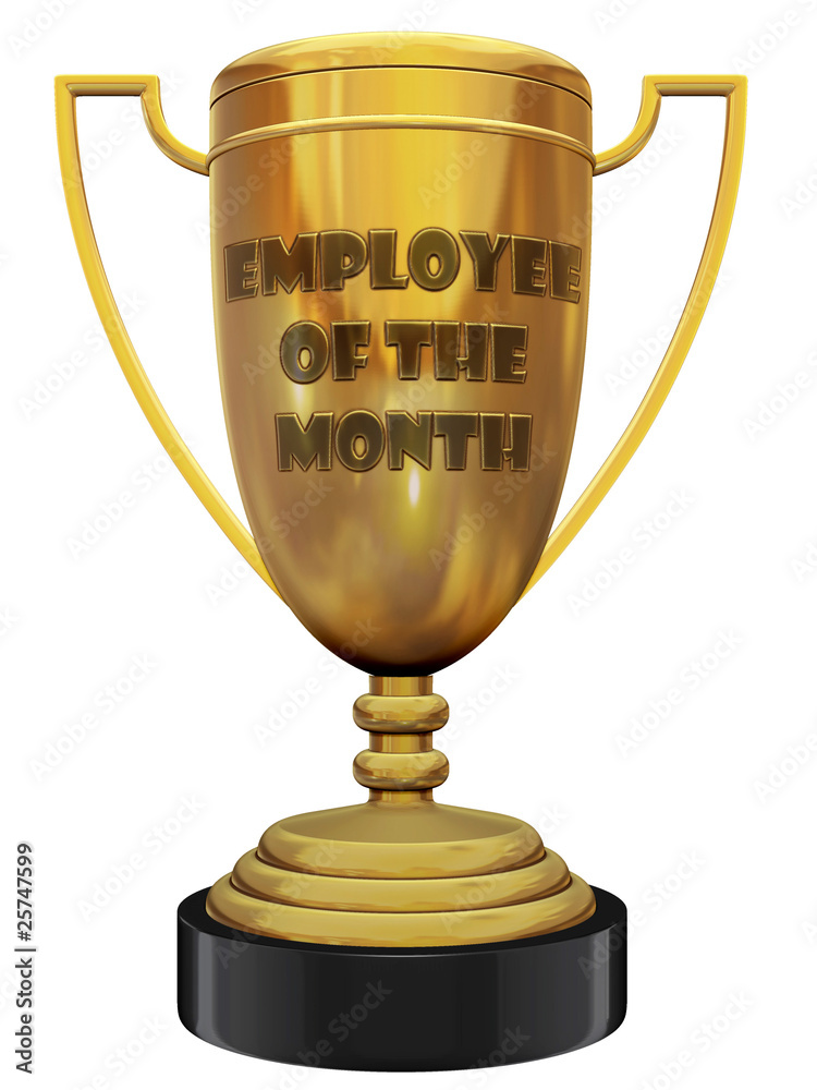 employee of the month trophy Stock Illustration | Adobe Stock
