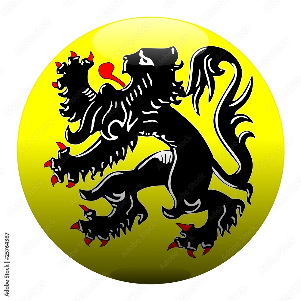 boule flandres flanders ball drapeau flag Illustration Stock | Adobe Stock