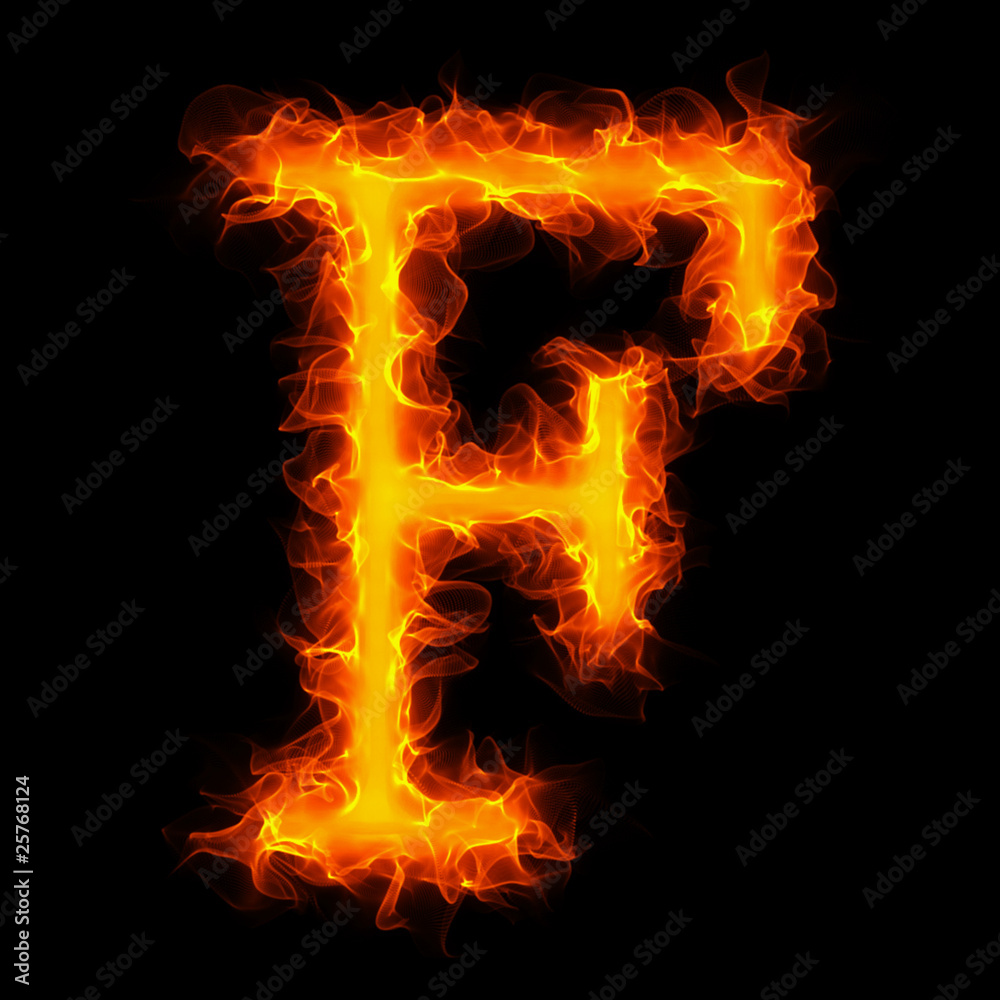 Fire letter F Stock Illustration | Adobe Stock