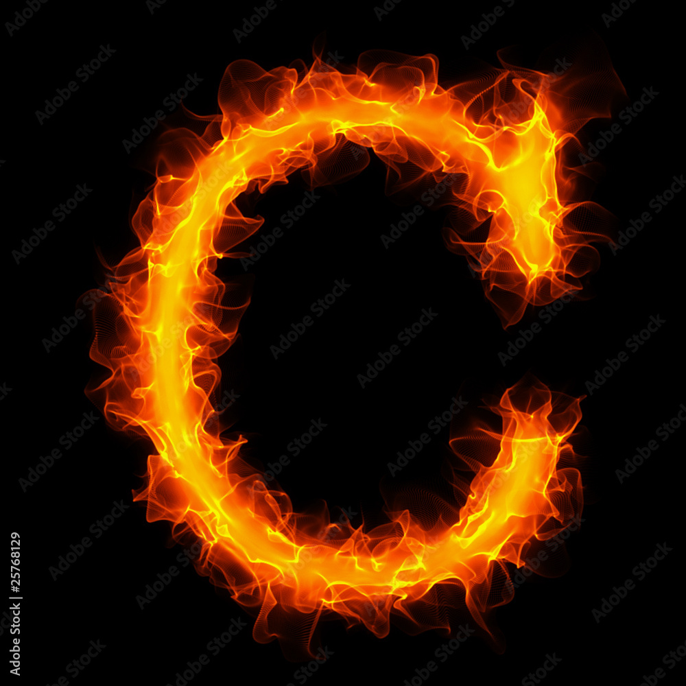 Fire letter C Stock Illustration | Adobe Stock