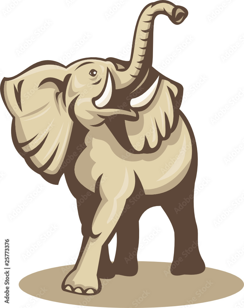 african bull elephant charging Stock Vector | Adobe Stock
