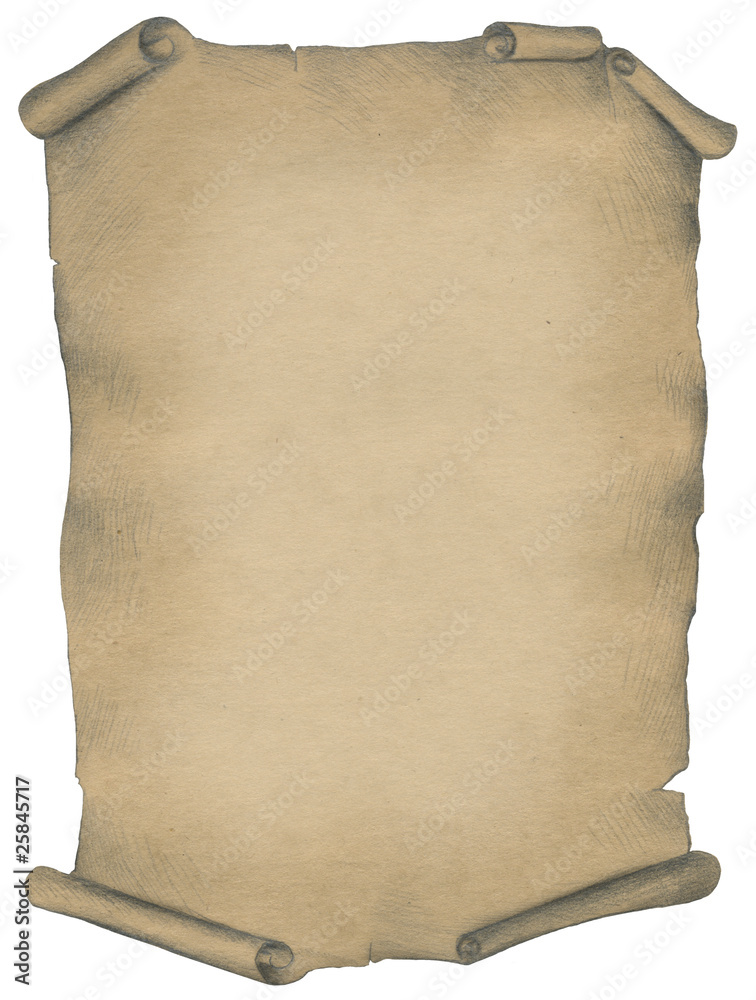 Pergamena antica srotolata Stock Illustration | Adobe Stock