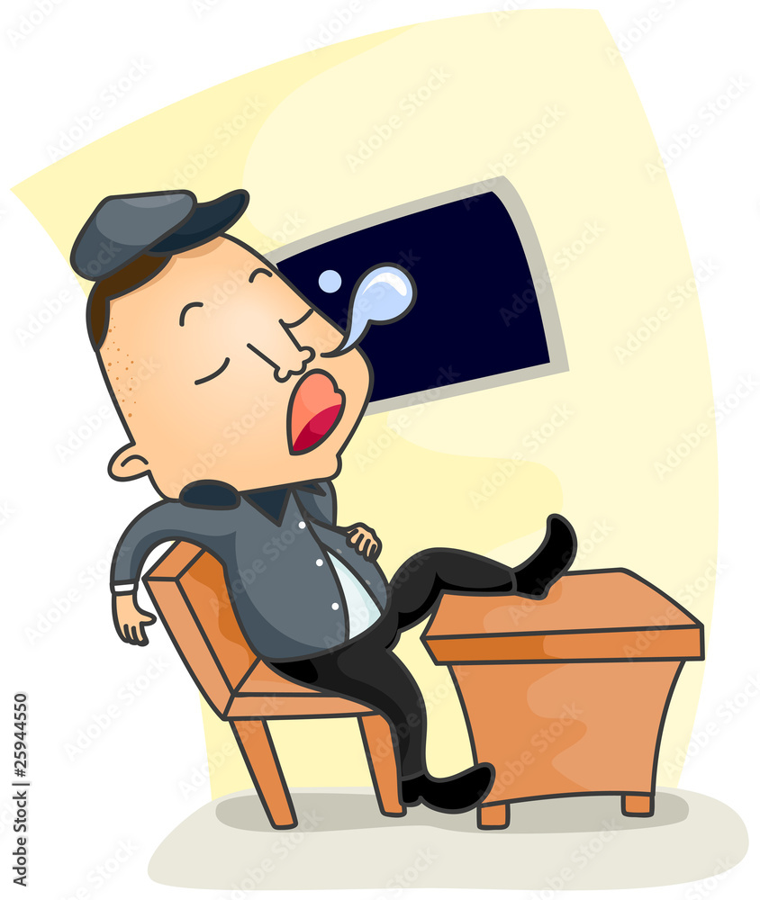 Sleeping Guard Stock Vector | Adobe Stock