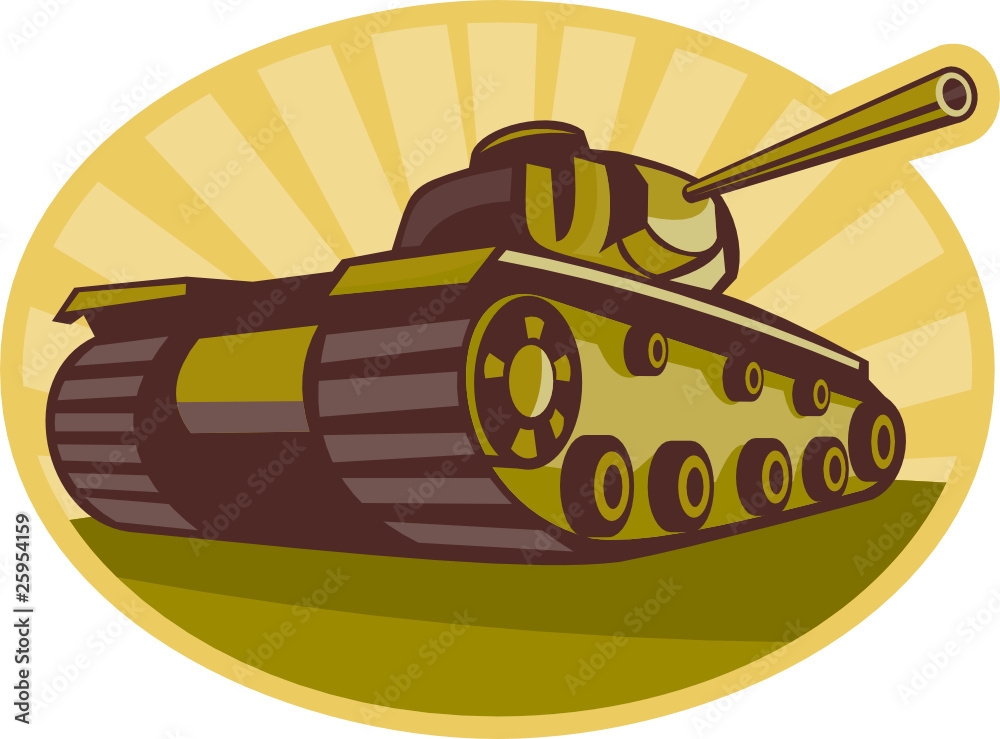 World war two Battle tank Stock Vector | Adobe Stock