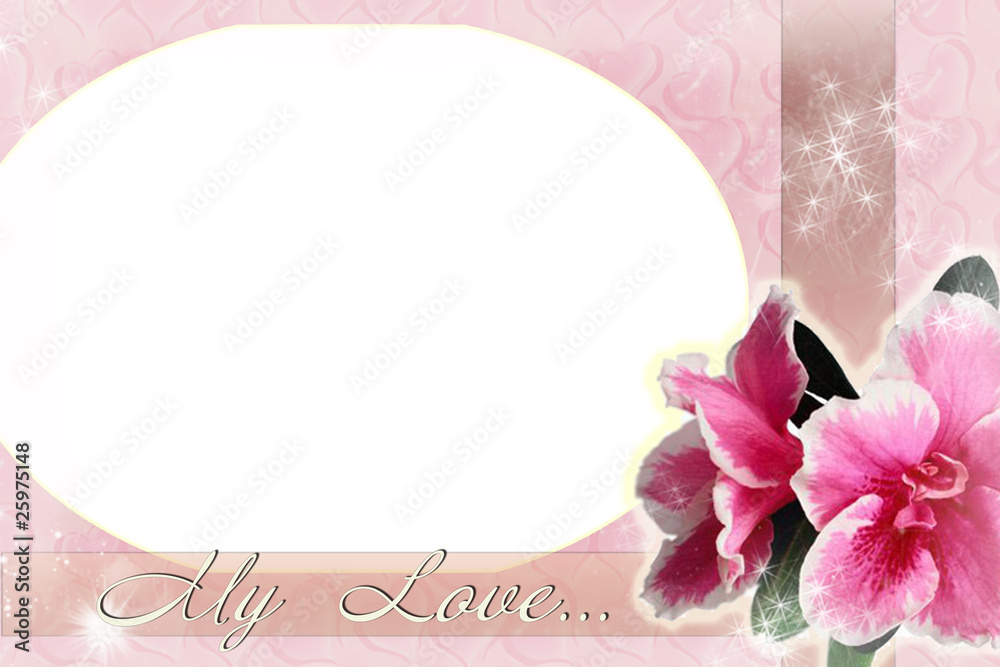 Illustration border design for wedding card or invitation Stock ...