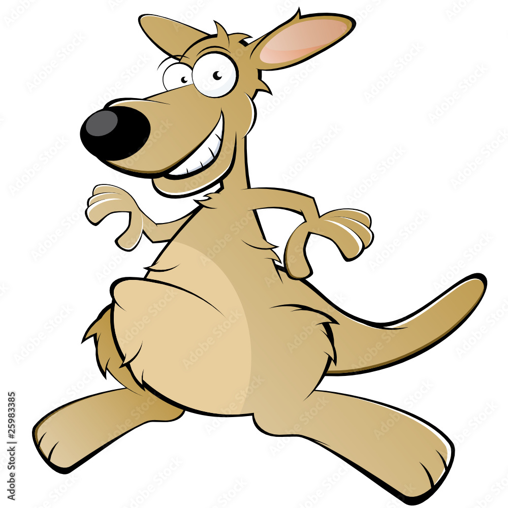 känguru cartoon lustig Stock Vector | Adobe Stock