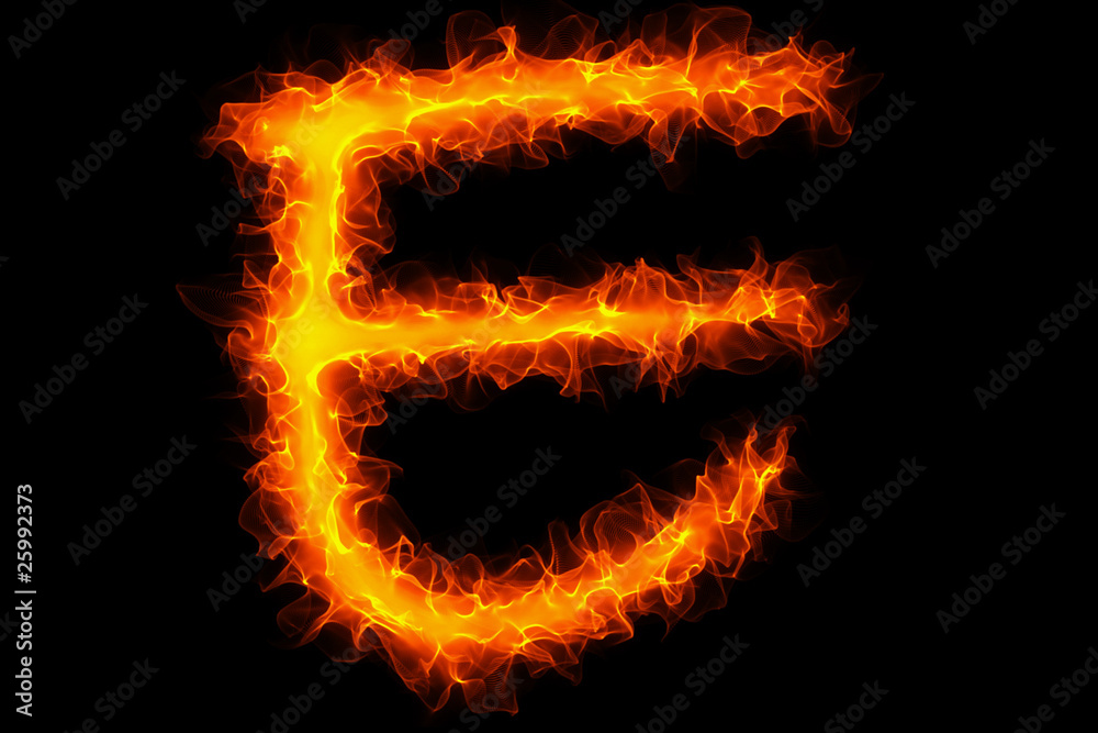 Fire letter E graffiti Stock Photo | Adobe Stock