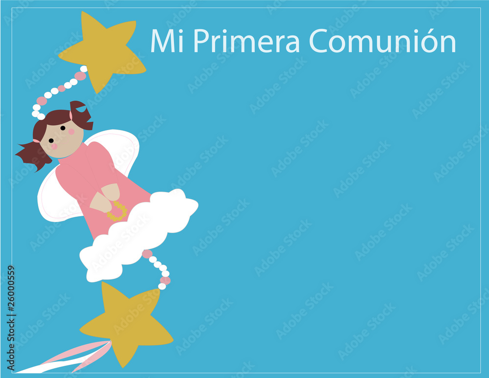 Angel Primera Comunion Stock Vector | Adobe Stock