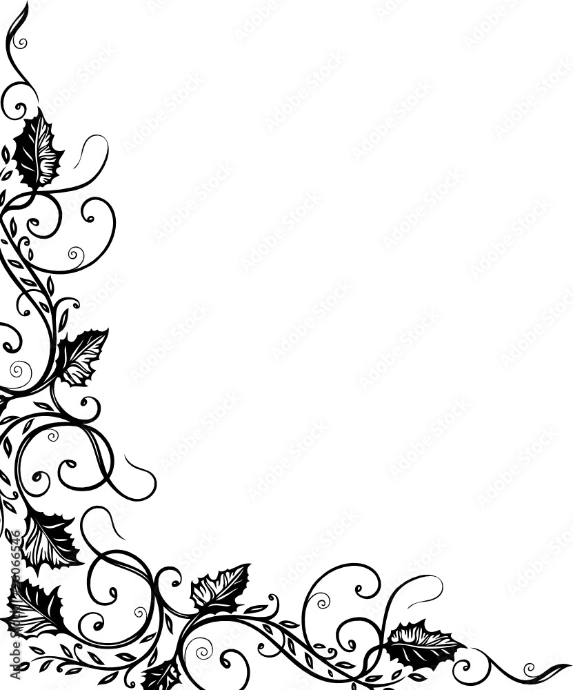 Ranke, Herbst, Blumen, Blüten, Blätter, Laub Stock-Vektorgrafik | Adobe ...